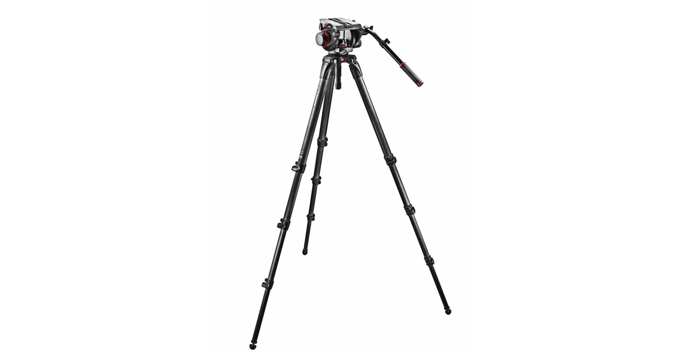 Manfrotto 509 fluid fej + 536 karbon állvány, 100 csésze, single láb ...